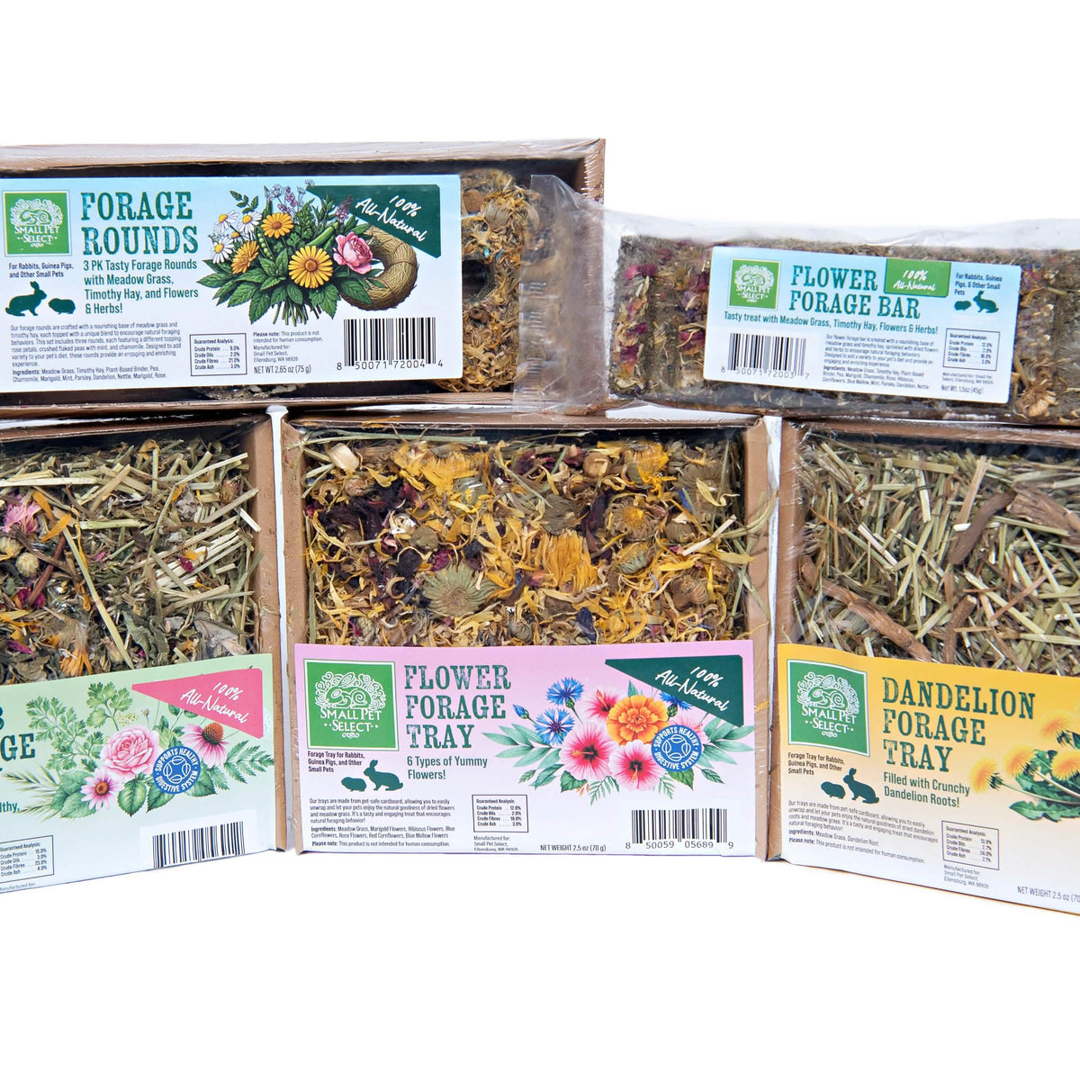 Forage Variety Pack for Rabbits, Guinea Pigs & Small Pets | Small Pet ...