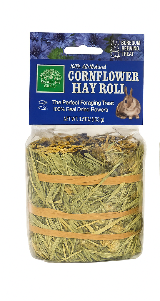 Timothy Hay Roll with Cornflower | Natural Foraging Treat – Small Pet ...