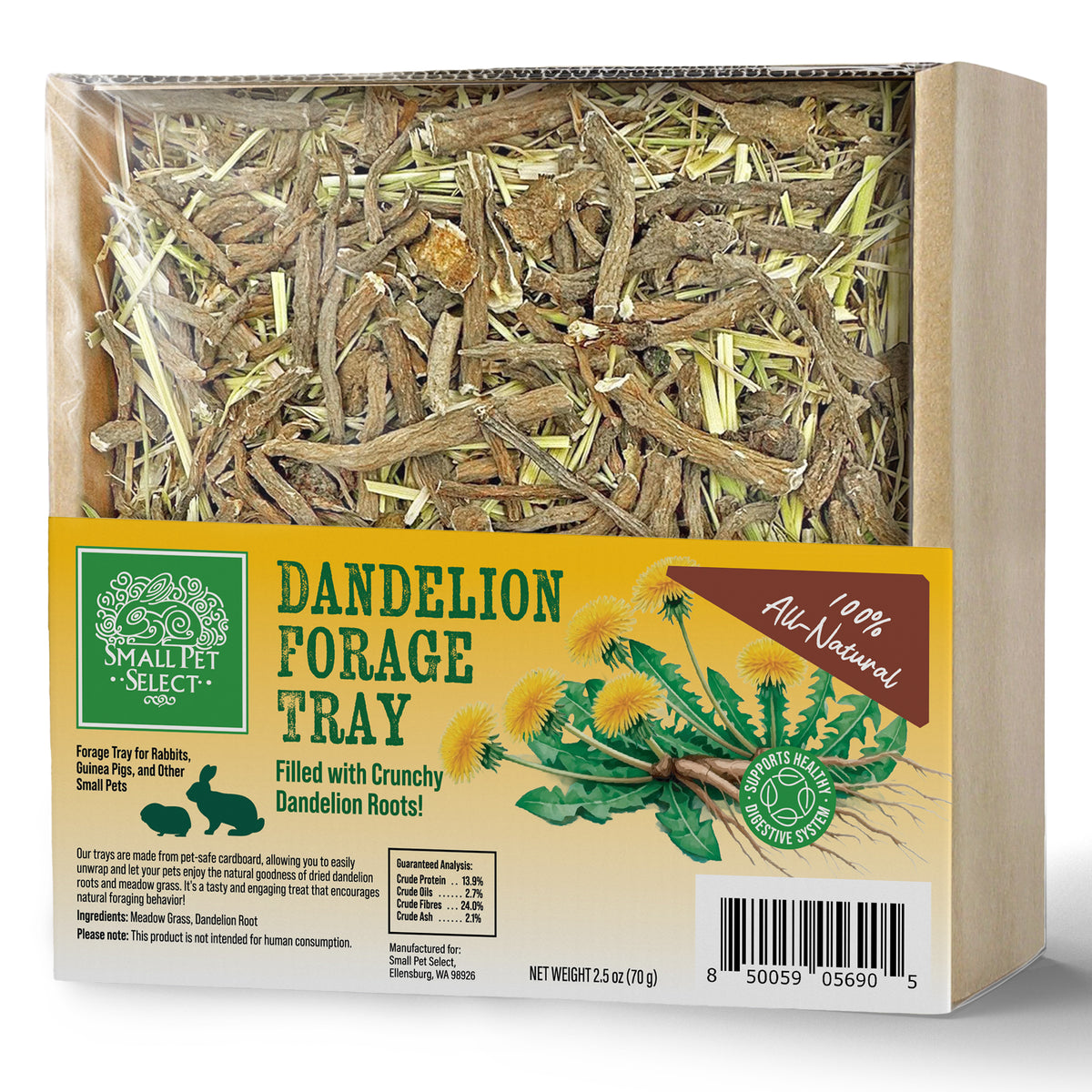 Dandelion Forage Tray 70g - Natural & Healthy Small Pet Treats – Small ...