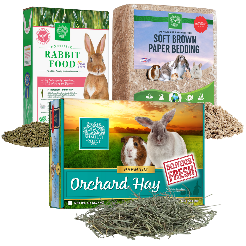 Premium Orchard Hay Bundle with Rabbit Pellets & Bedding | Small Pet ...
